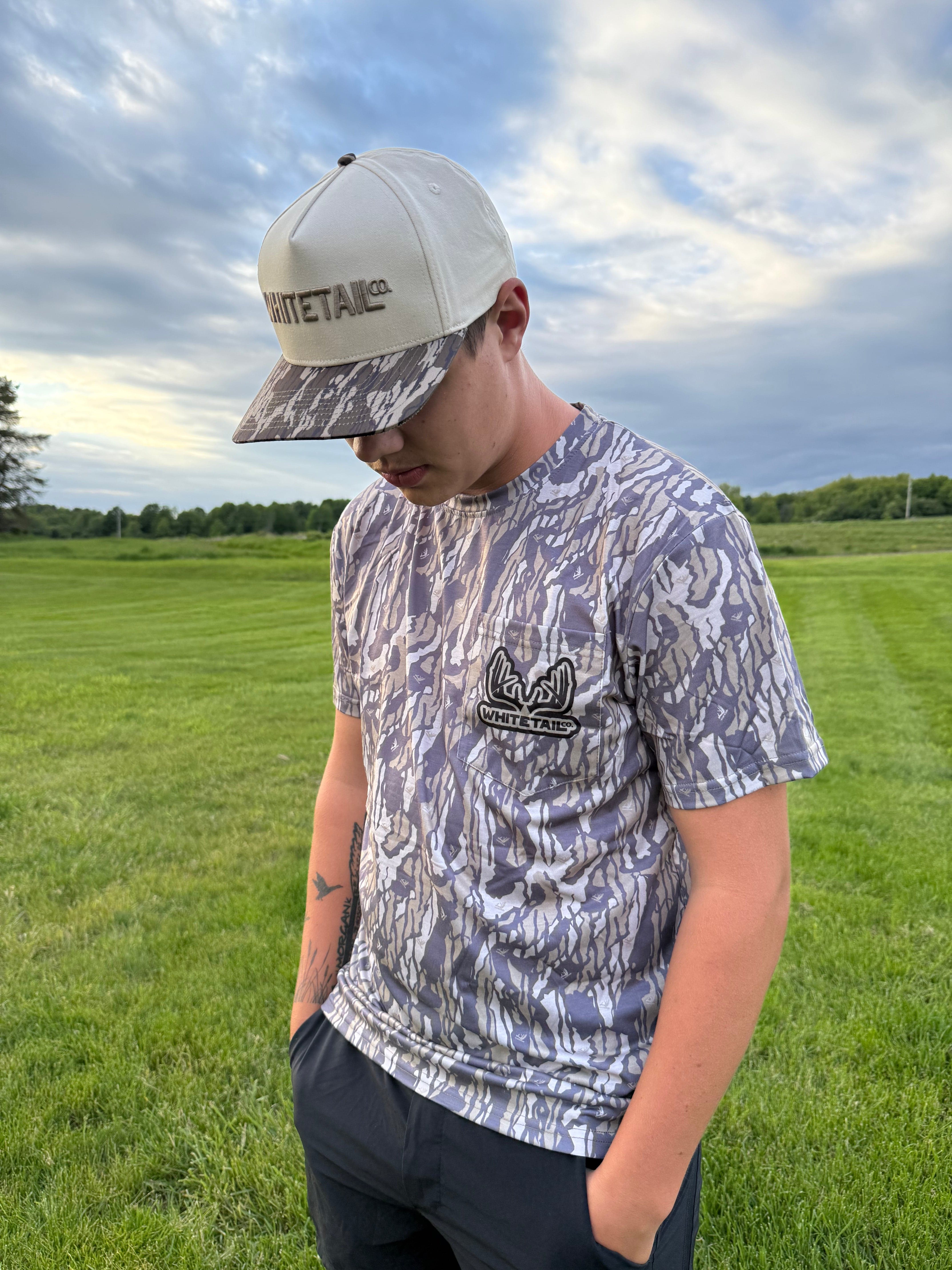 Whitetail Co. Old Tree Bark Camo Faded Pocket Tee – Russell's Western ...