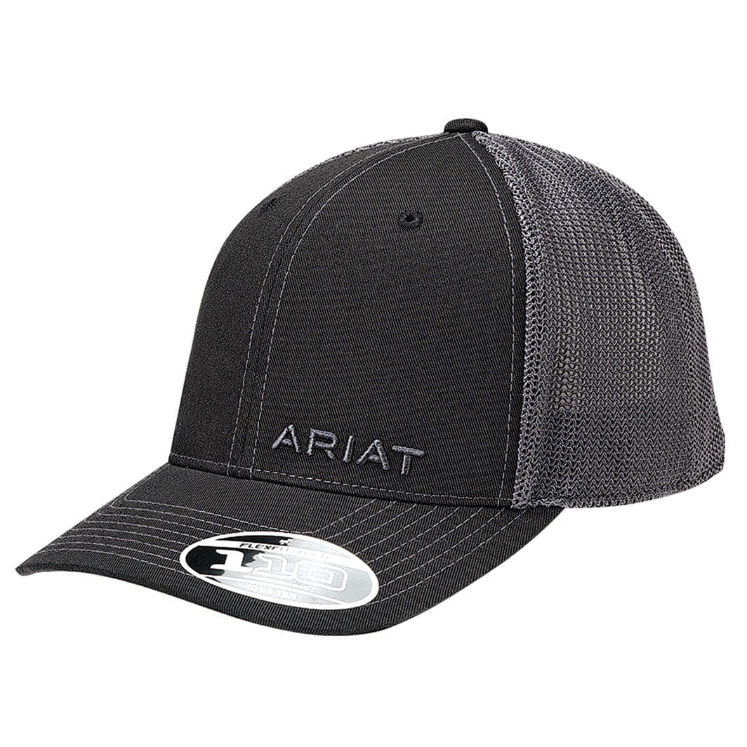 Ariat Men's Text Offset Black Mesh Ball Cap 1597501 – Russell's Western Wear, Inc.