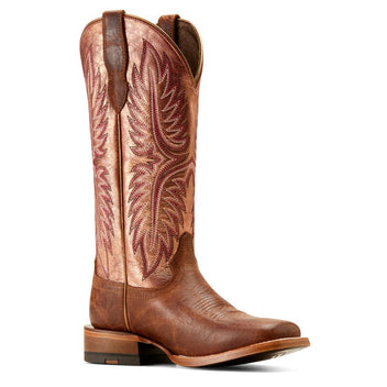 Ariat Women's Frontier Calamity Jane Bite The Dust Brown Square Toe We ...