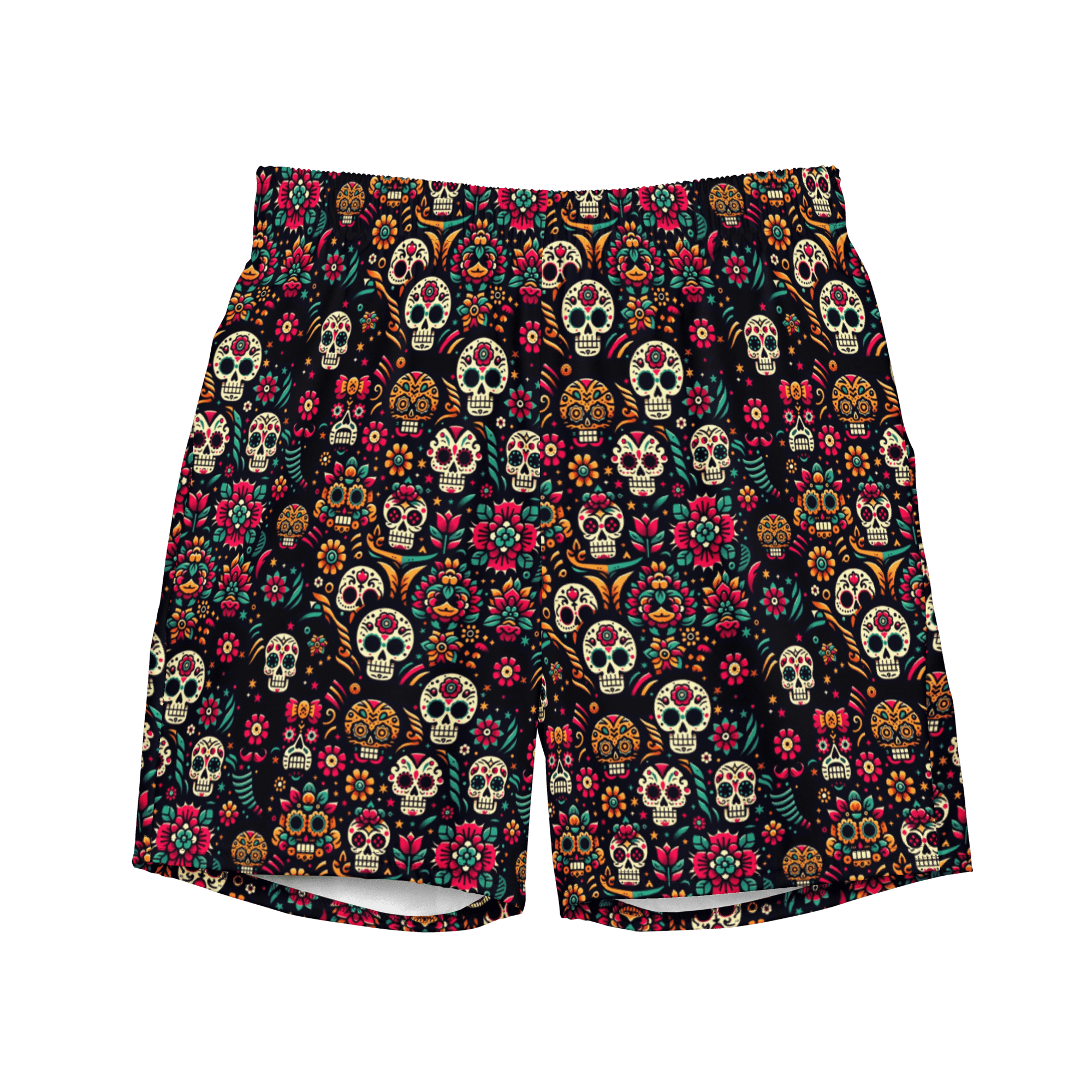 Night Calavera: Dark Skulls Swim Trunks – Russell's Western Wear, Inc.