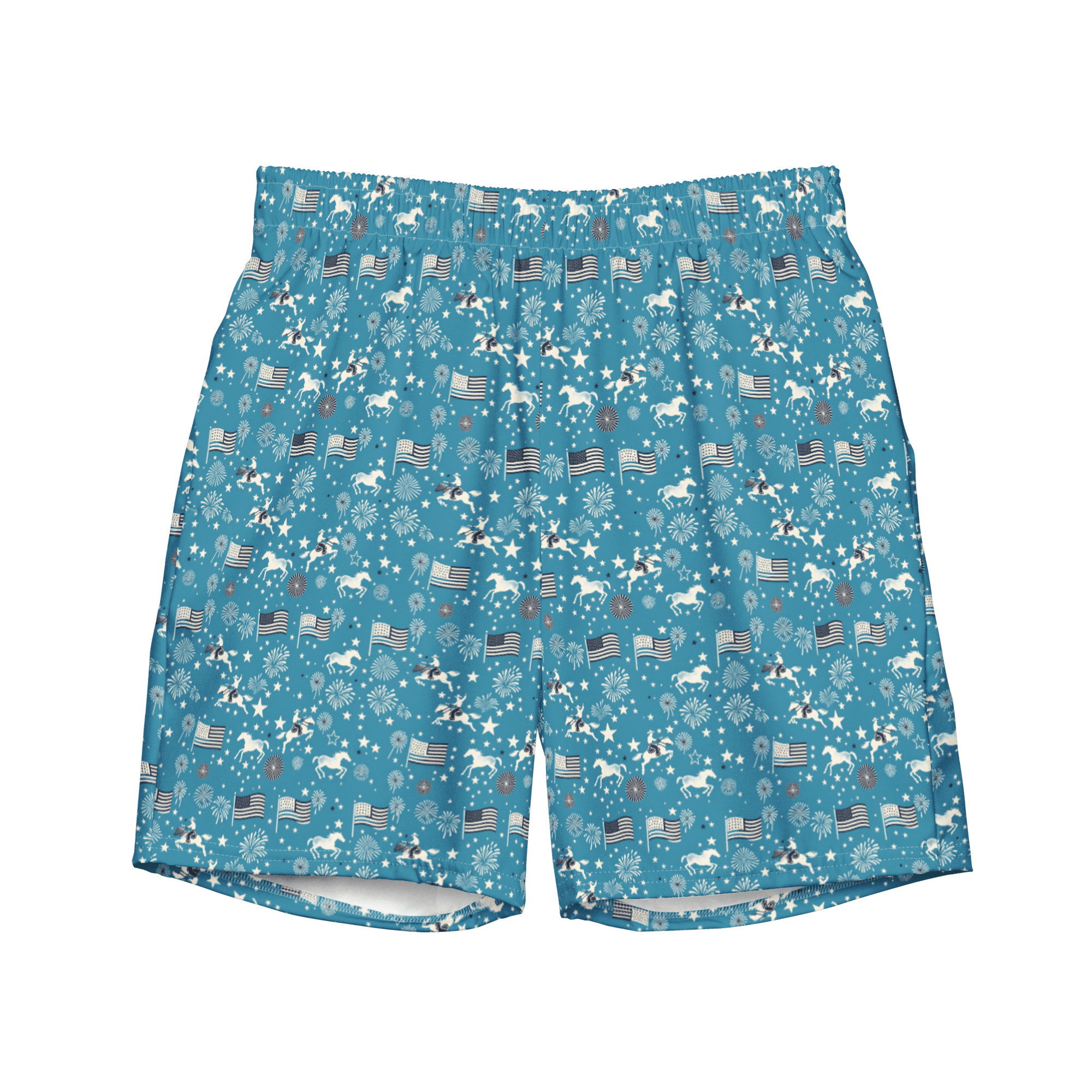 Independence Blues: Fourth of July Cowboy Swim Trunks – Russell's ...