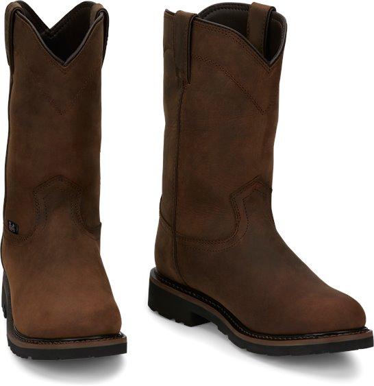 Justin WK4960 - Wyoming Waterproof Wide Round Workboot – Russell's ...