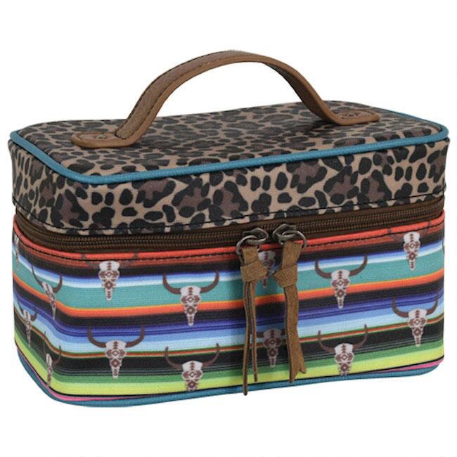 Catchfly Women's Serape Steerhead & Cheetah Print Train Accessory Case ...