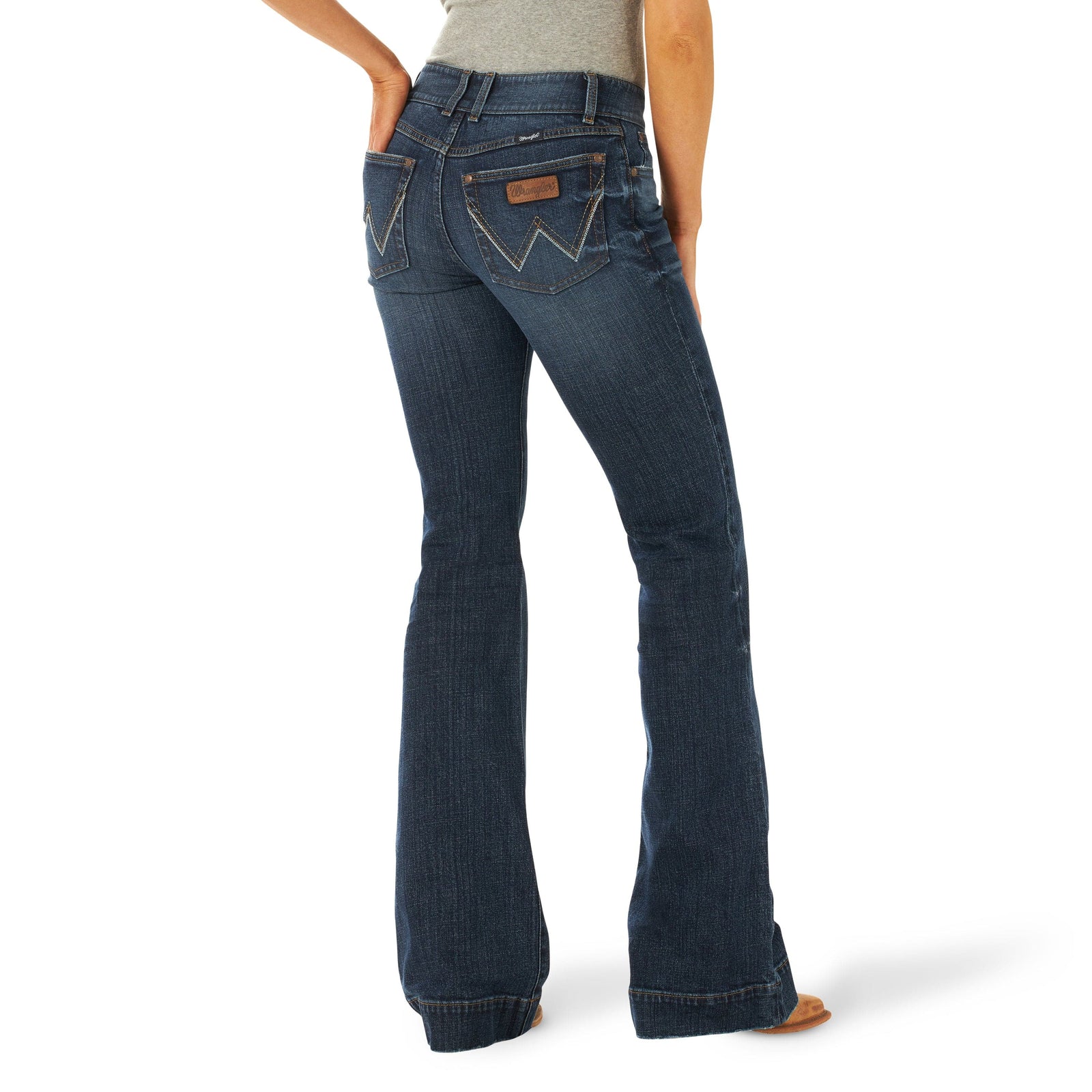 Wrangler Women's Retro Mae Shelby Wash Wide Leg Trouser Jeans 11231717 ...